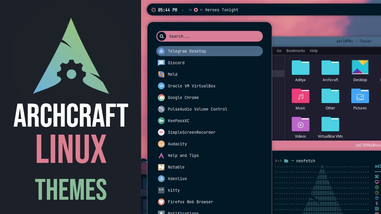 Archcraft | Beautiful Arch Linux - All Themes and Styles - YouTube