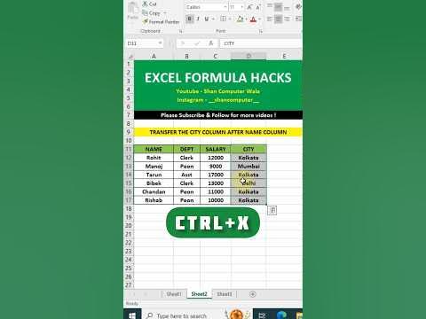Excel Formula Hacks 🔥 #excel #exceltips - YouTube