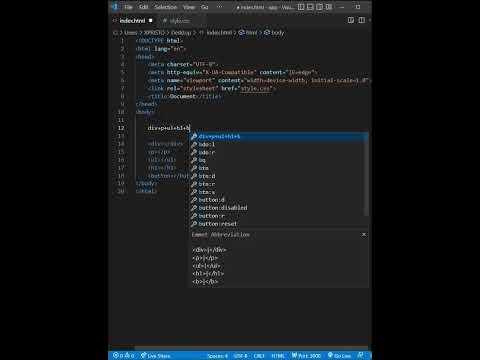 Speed up HTML Code in VS Code #shorts - YouTube