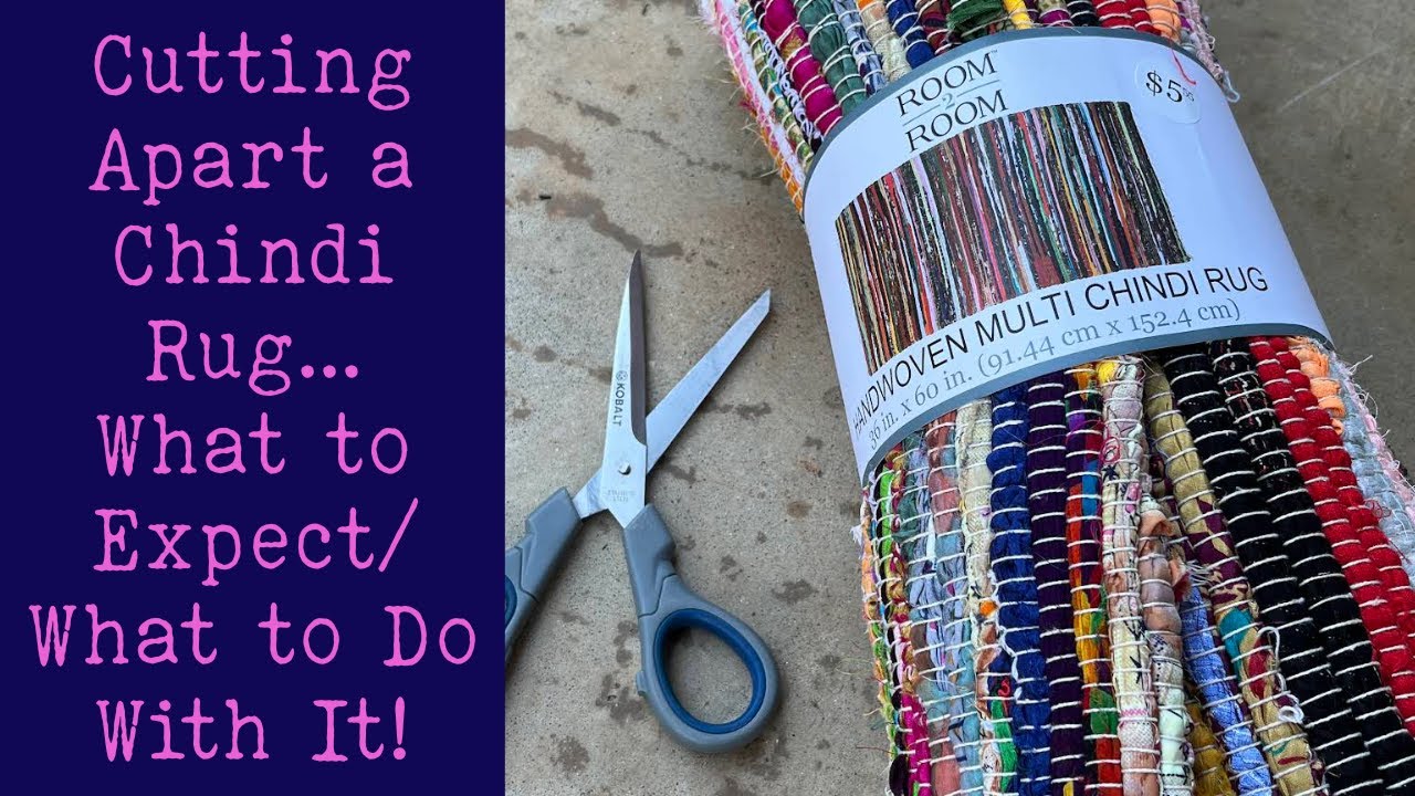 Cutting Apart a Chindi Rug for Crafting (....Now What?) - YouTube