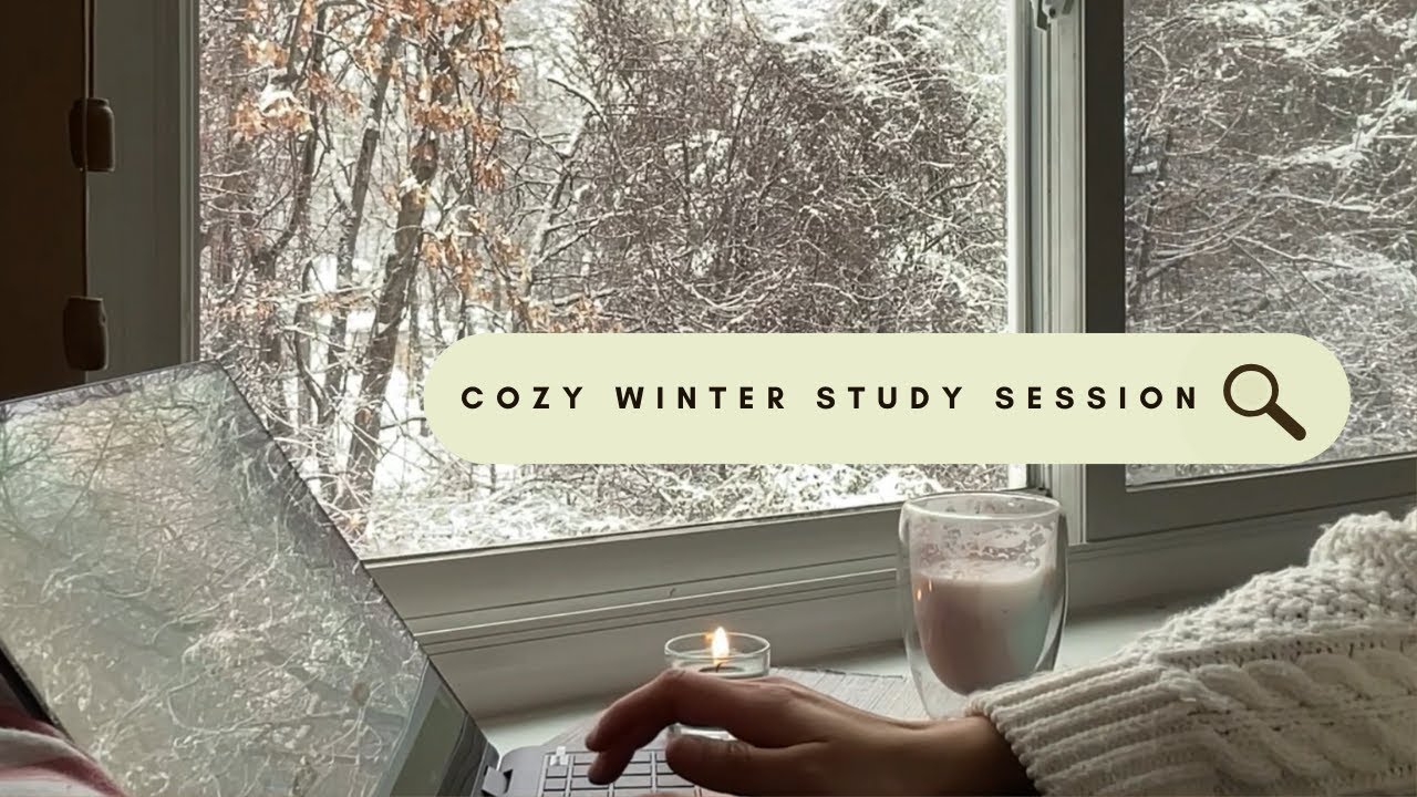 Snowy Study Vibes | 25-Minute Cozy Study/Work With Me ️📚 - YouTube
