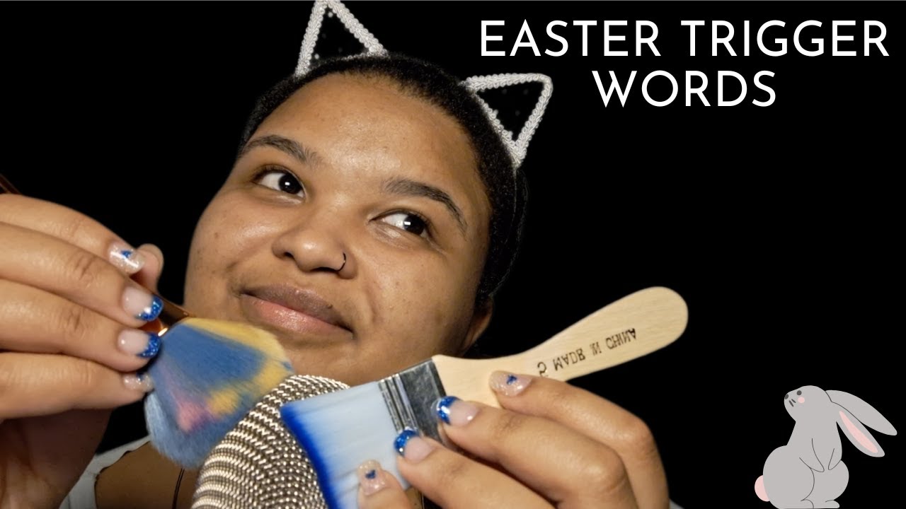 🐰EASTER TRIGGER WORDS WITH MIC BRUSHING {ASMR} - YouTube