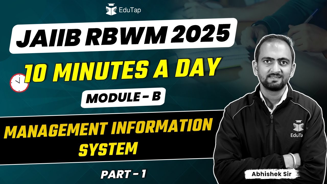 JAIIB RBWM Free Online Classes 2025 | Management Information System ...