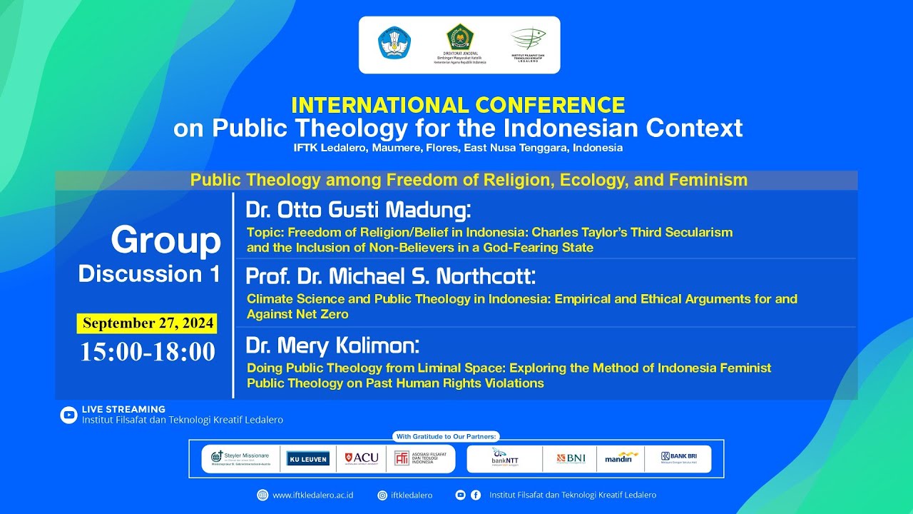 🔴Live - International Conference on Public Theology for the Indonesian ...