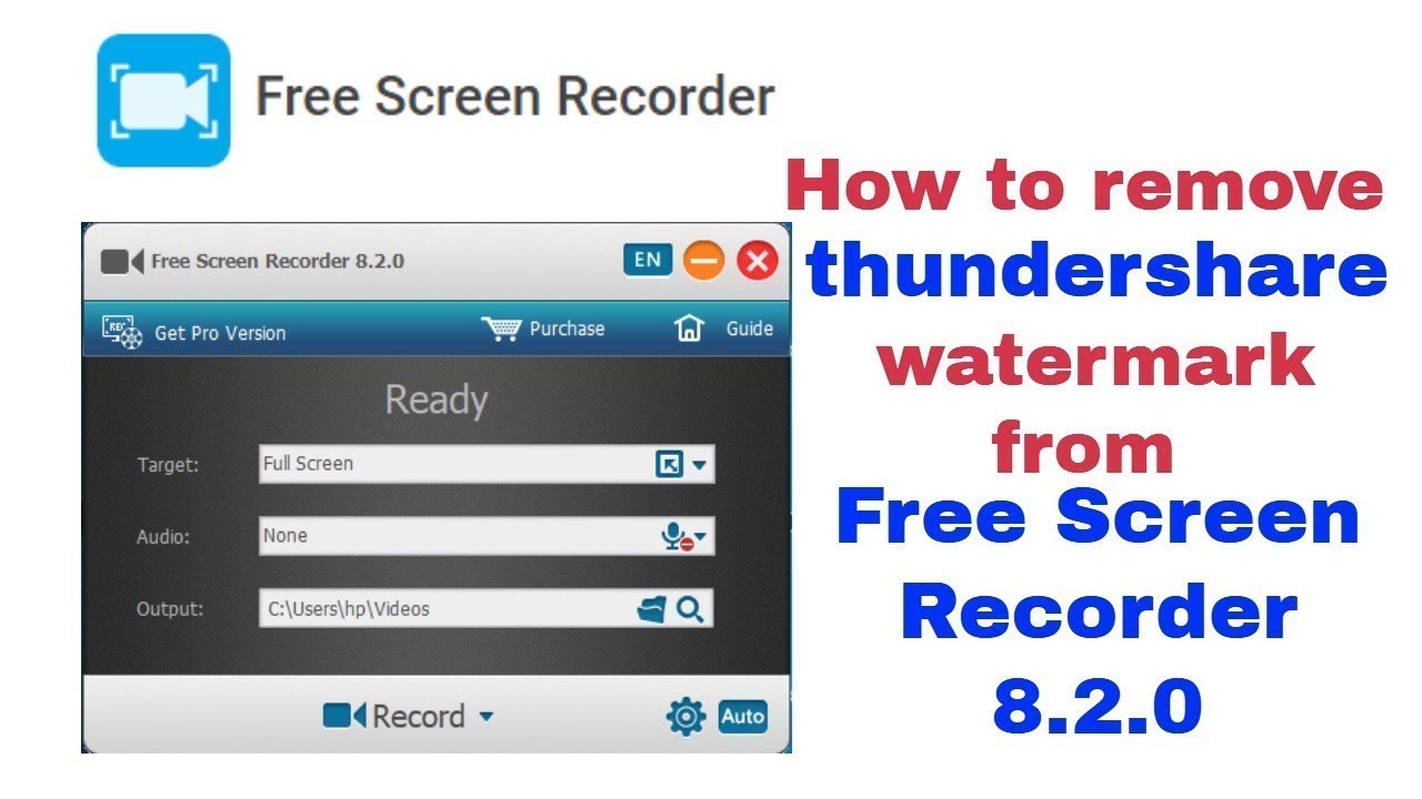 How to remove watermark Free Screen Recoder 8.3.0 - YouTube