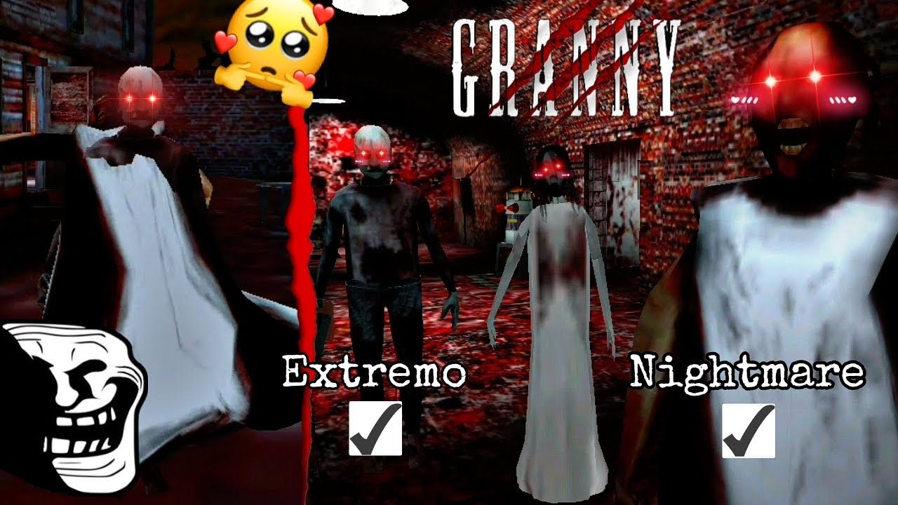 GRANNY 3 SANGRIENTO🩸🧓🏿(Escape Por El Tren+Modo Pesadilla, Slendrina Y ...