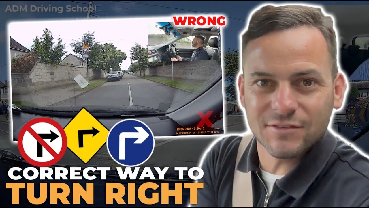 Turning Right At Junctions-Pass Your Driving Test - YouTube