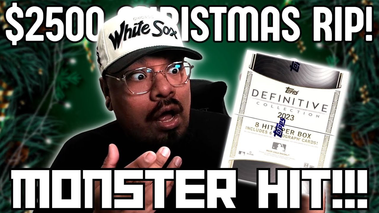 $2500 CHRISTMAS RIP! OPENING UP A 2023 TOPPS DEFINITIVE COLLECTION ...
