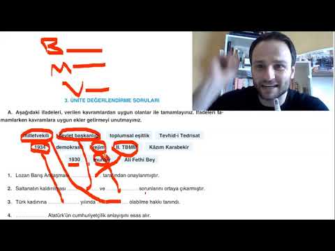 12. Sınıf T.C. İnkılap Tarihi ve ATATÜRKÇÜLÜK Dersi 3. Ünite Değerlendirme Soru ve Çözümleri