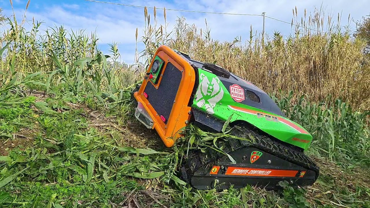 Green Climber F23 Remote Controlled Mower - YouTube