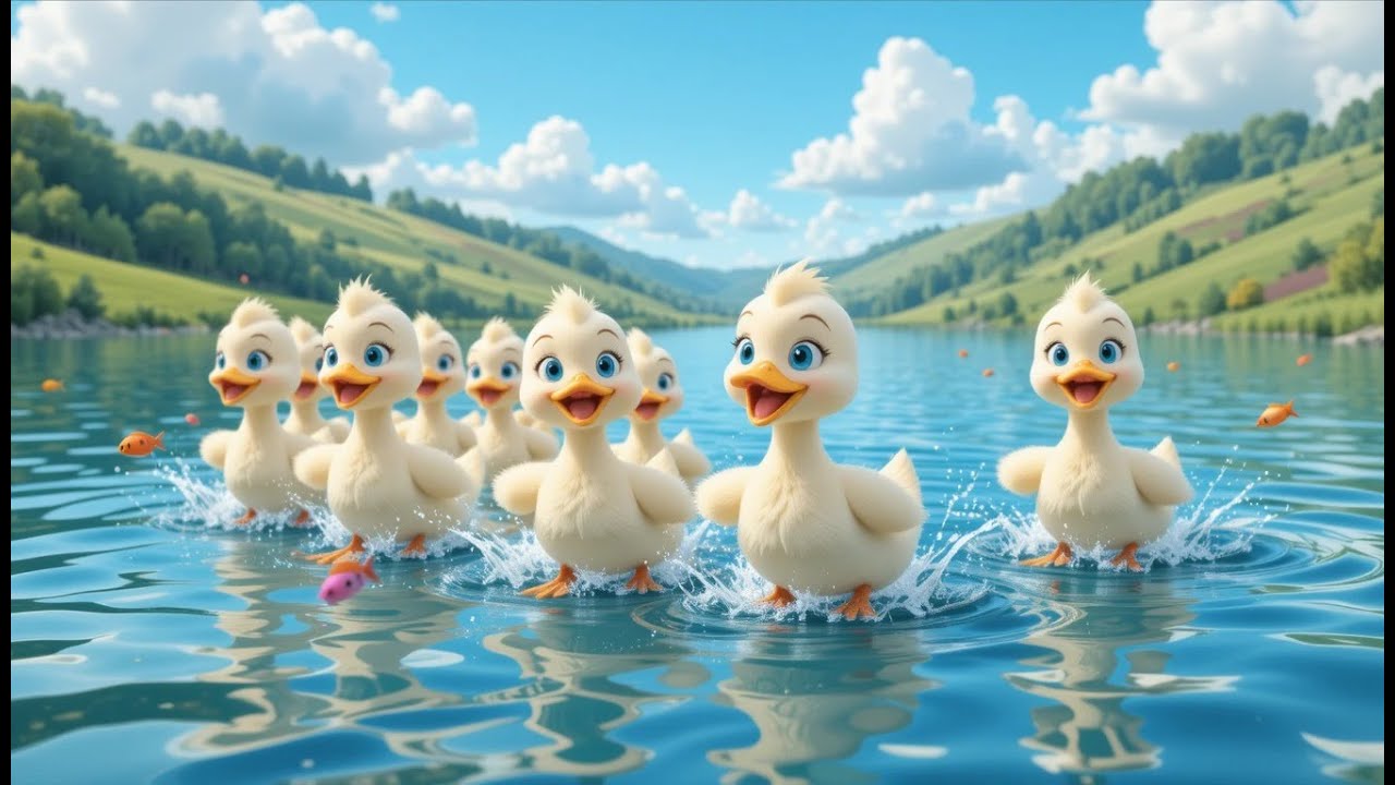 Ducks Go Quack and Fish Go Swish Rhyme Song | Popular Nursery Rhyme ...