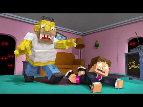 Sobrevivi ao HOMER SIMPSON AMALDIÇOADO no MINECRAFT!