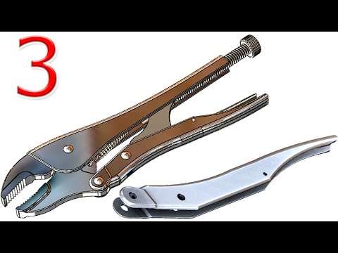 3-Project 33| Locking Pliers |SolidWorks Tutorial : moveable handle ...