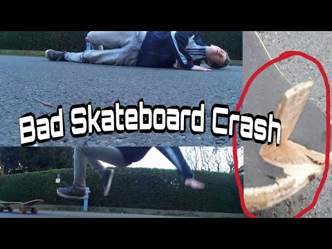 Bad Skateboard Crash (Broken Skateboard) in Graz - YouTube