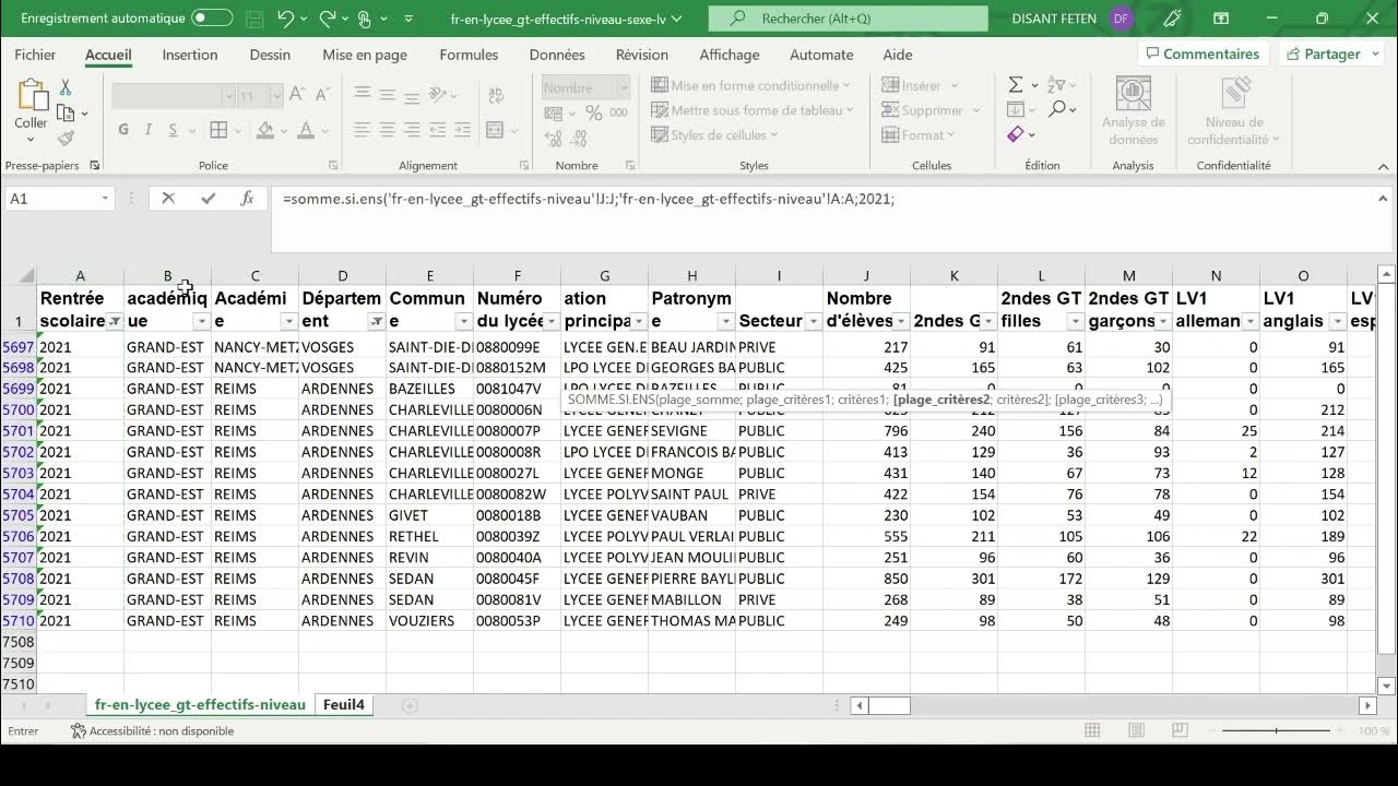 TP Gestion de gros fichiers avec le tableur (Partie 2) - YouTube