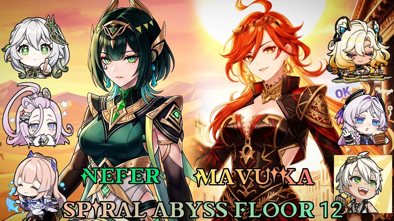 Nefer bloom & Mavuika blast | Floor 12 Spiral Abyss | Genshin Impact 6. ...