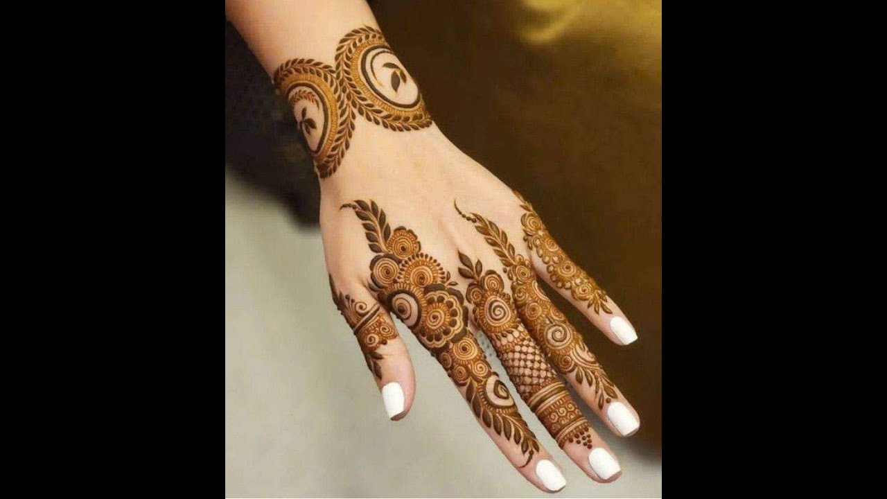 Mehndi design front hand #design back hand design finger design# and ...