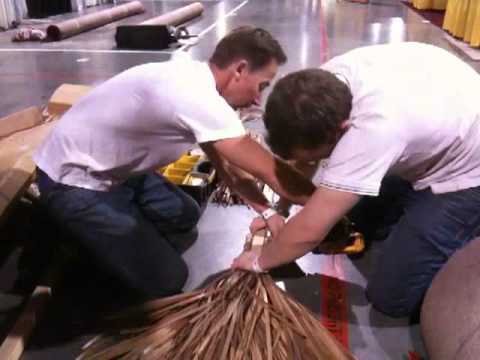 How to Install a Viro Palm Thatch Hip | Thatched Roofing | Palm Thatch ...