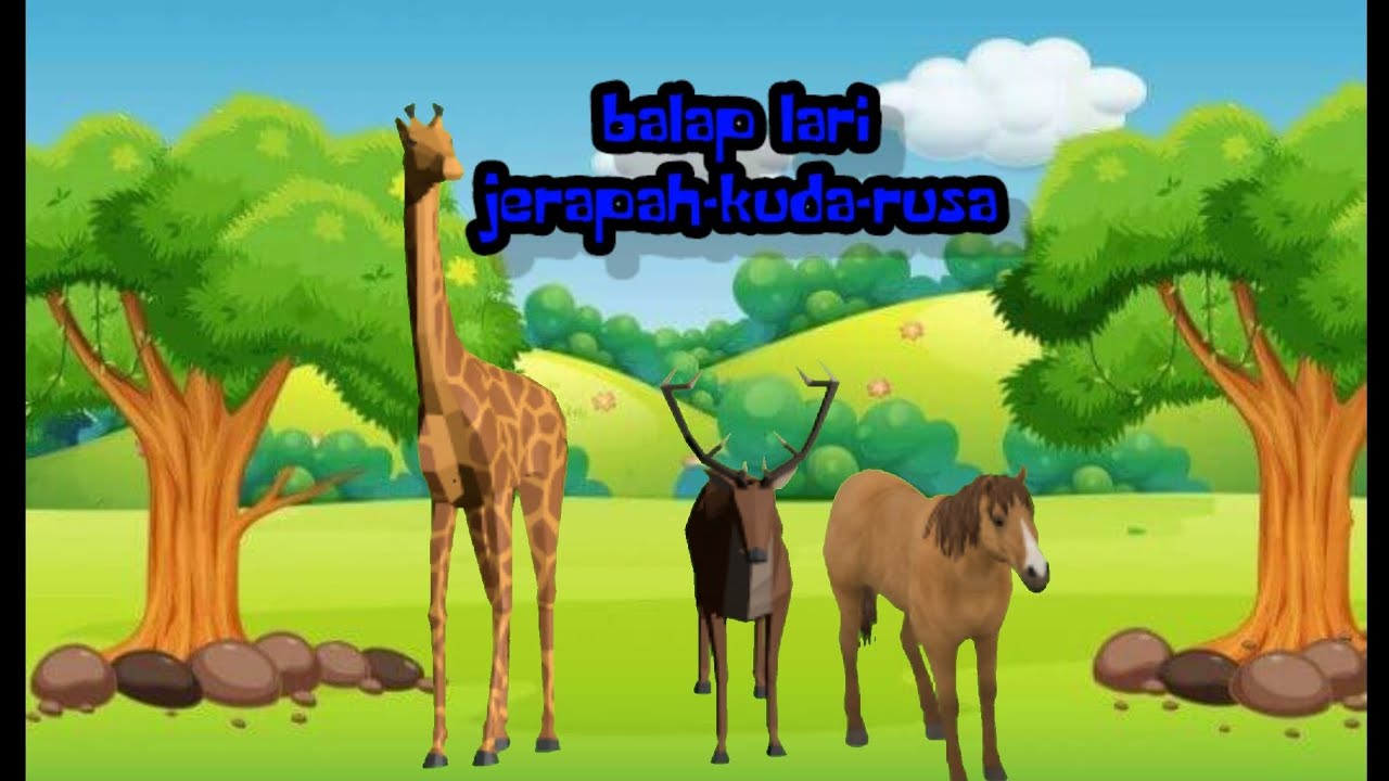 lomba lari hewan jerapah-rusa-kuda‼️‼️#anime #videoanak - YouTube