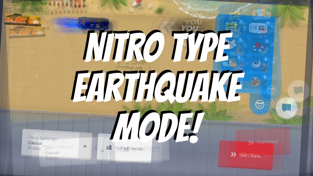 Nitro Type Earthquake Mode! | Nitro Type Challenges - YouTube