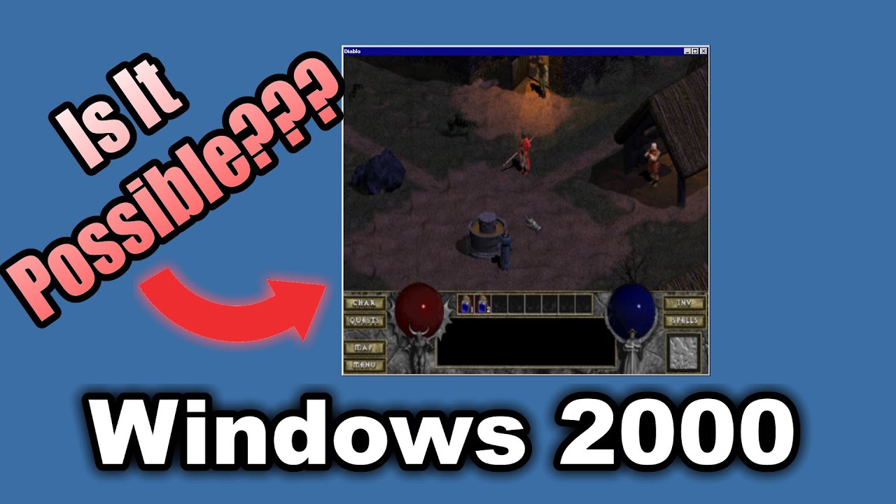 Trying To Install Diablo 1 On A Windows 2000 VM - YouTube