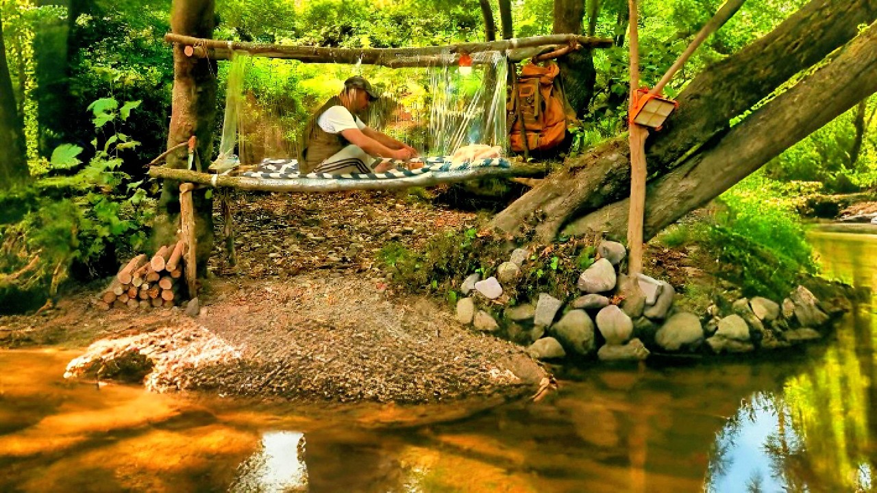 Build a Streamside Shelter in Just 1 Hour! - YouTube
