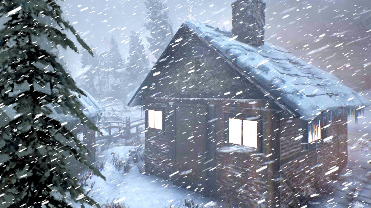 BRUTAL SNOW SOUND for SLEEPING. Relaxing howling wind snow blizzard ...