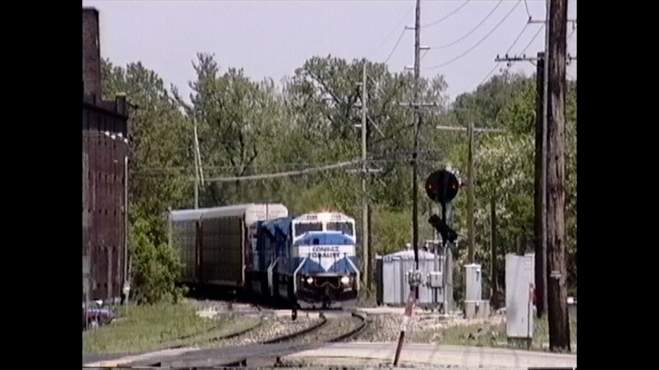 Conrail E8's and New SD 90MAC's May, 1996 - YouTube