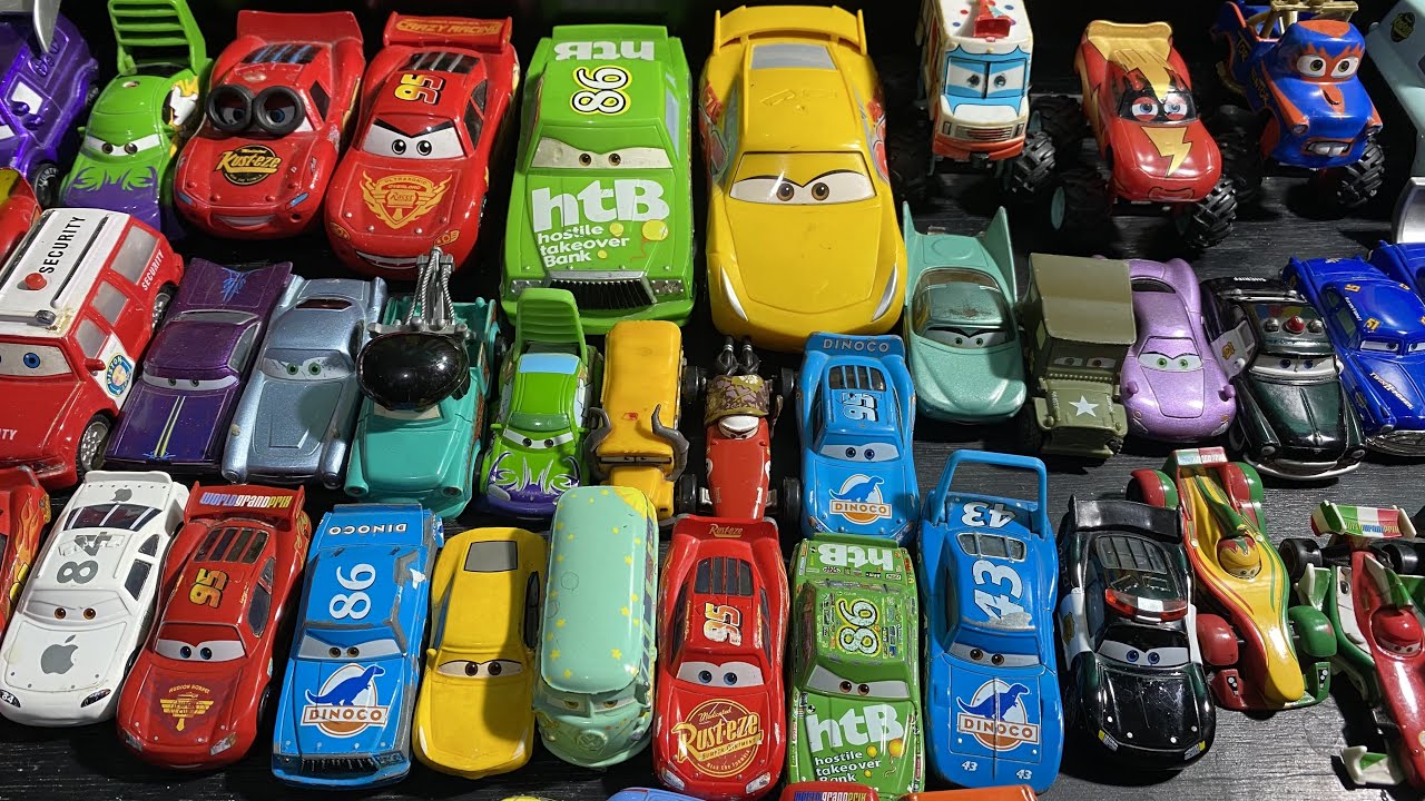 Disney Pixar Cars Various Cars miniature cars roll down a colorful ...