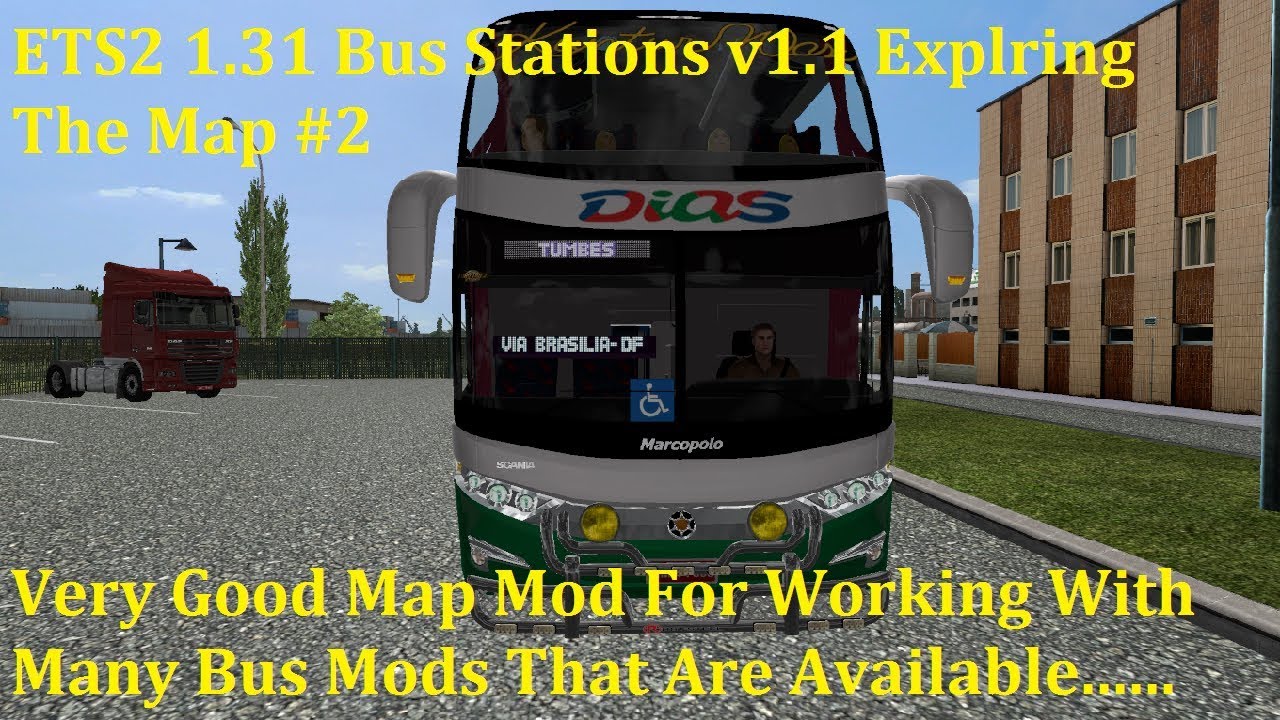 ETS2 1.31 Bus Stations v1.1 Exploring The Map #2 - YouTube