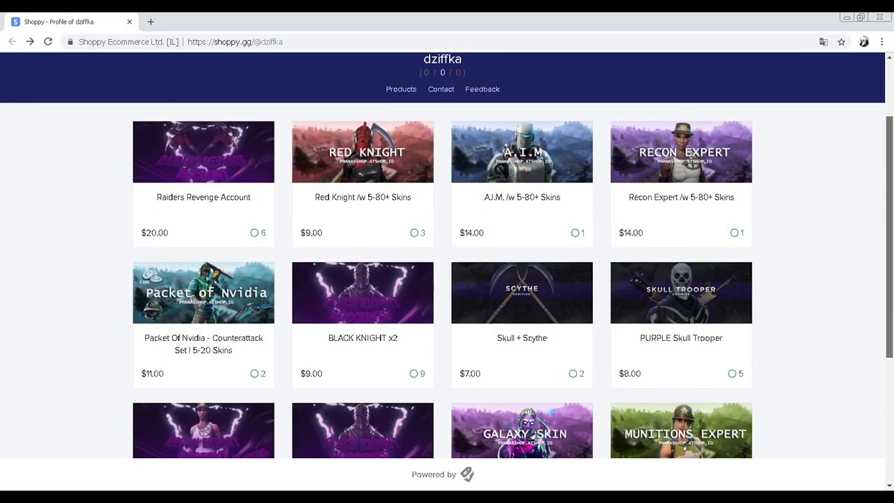 FORTNITE CHEAPEST ACCOUNT SHOP SHOPPY GG SELLY GG VERIFIED+ 2 - YouTube