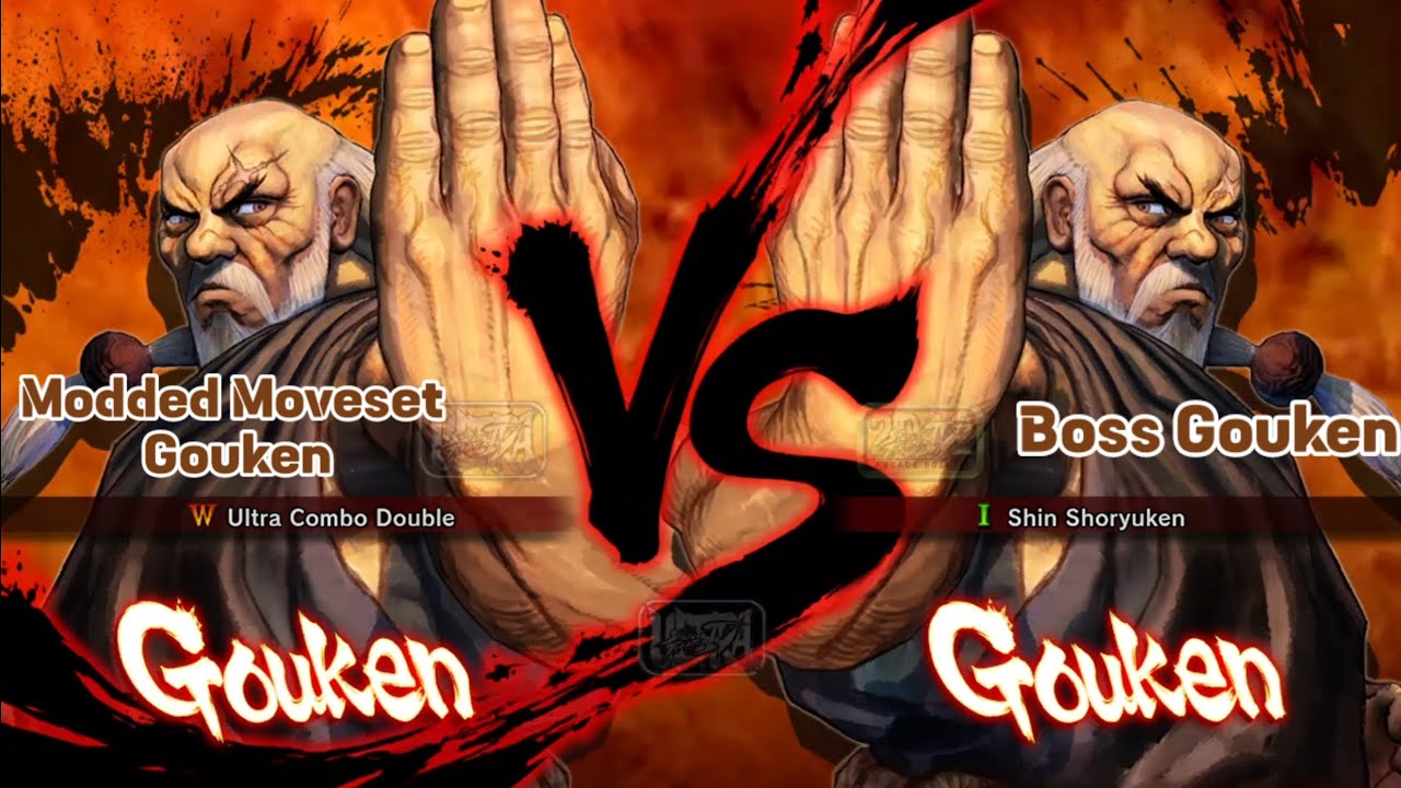 Ultra Street Fighter IV - Modded Moveset Gouken vs Boss Gouken - YouTube