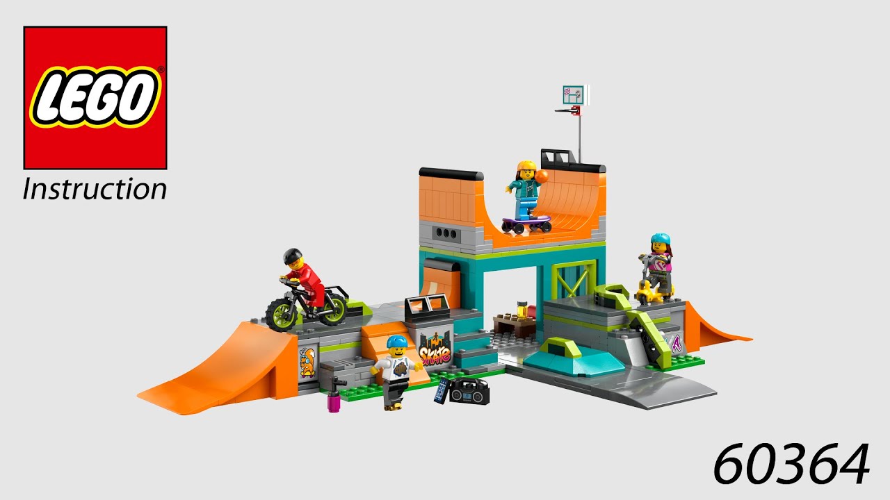 LEGO Instruction - City - 60364 - Street Skate Park - YouTube