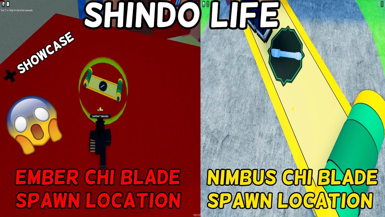 Ember Chi Blade and Nimbus Chi Blade Showcase + Location (Shindo Life ...