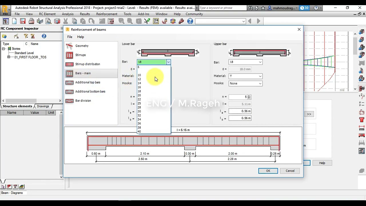 Lec 29- ( Revit and Robot ) Design of beams part 2 & beams schedule on ...
