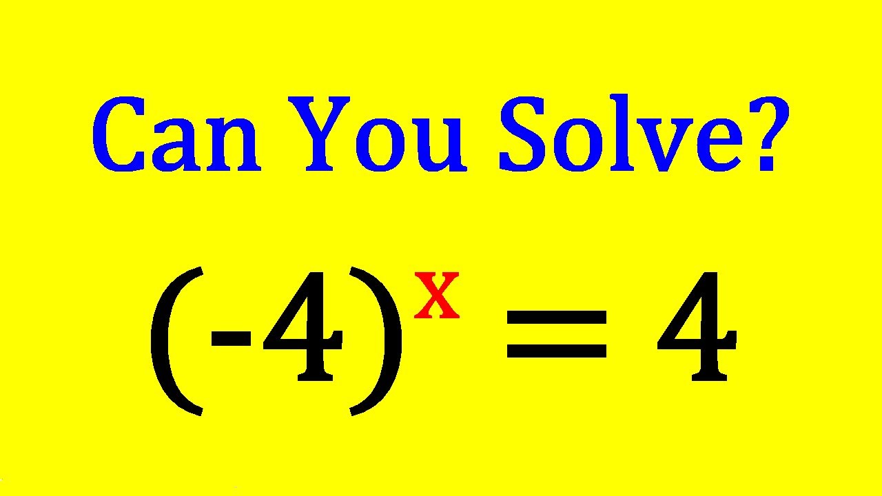 How to solve this Exponential Math Olympiad Problem - YouTube
