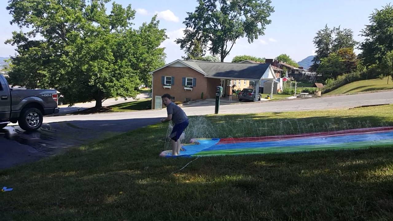 Jase turtle and Caleb tortoise slip n slide - YouTube