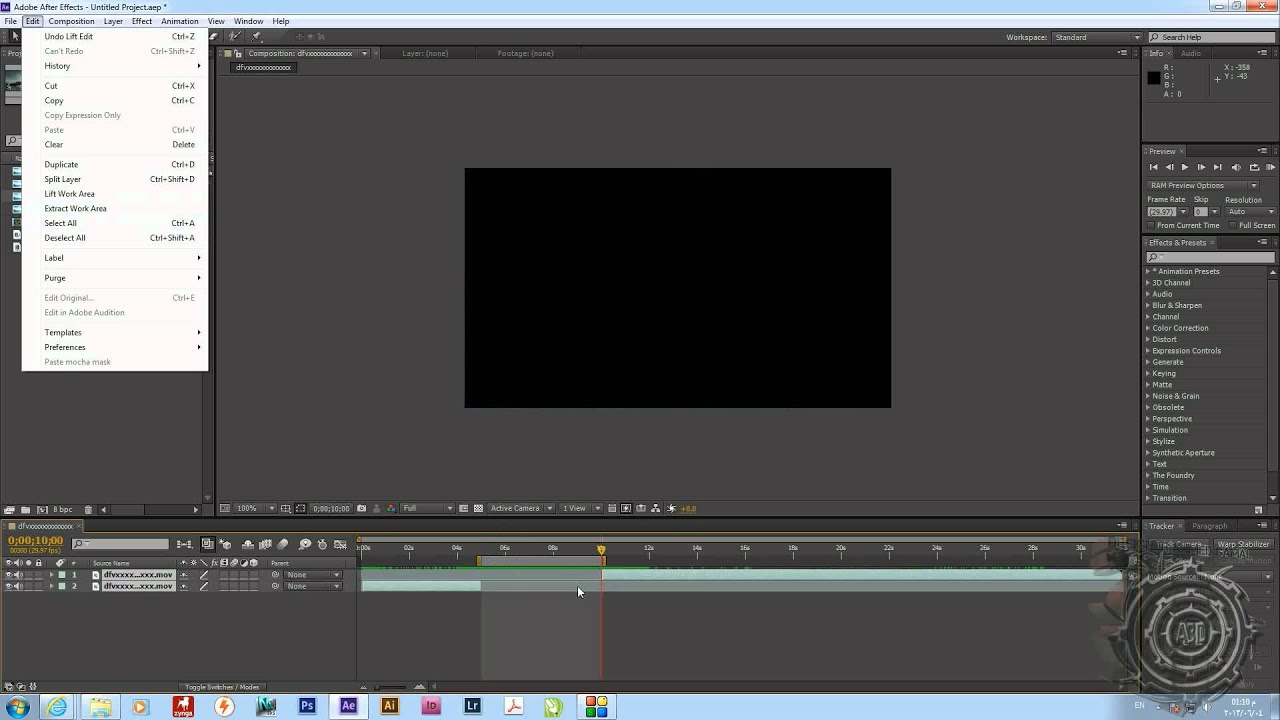 كورس AFTER EFFECTS CC & CS6 شرح البرنامج بالكامل المحاضرة الثالثة (الجزء 3) - YouTube