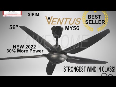 REVIEW on REZO VENTUS MY56 / 56" 5 Speed Remote Control 5 Blades ...