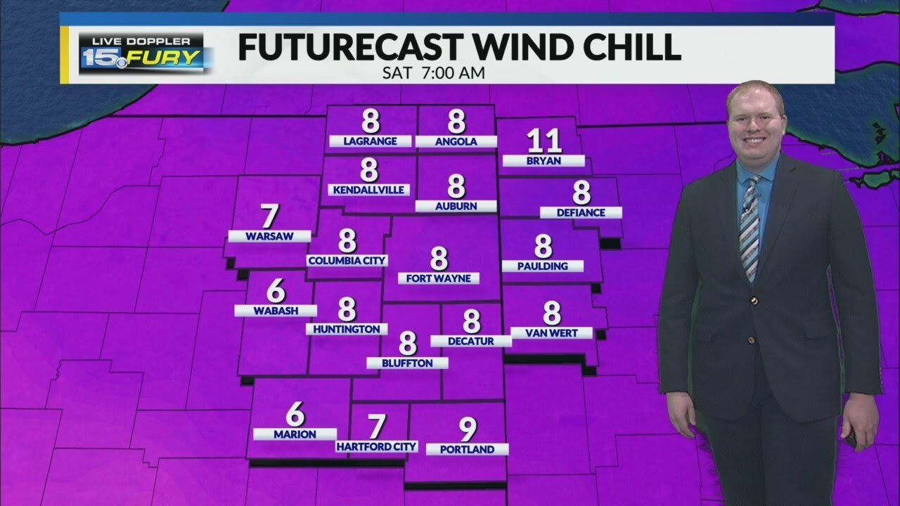 Cold and windy Saturday with more scattered snow - YouTube