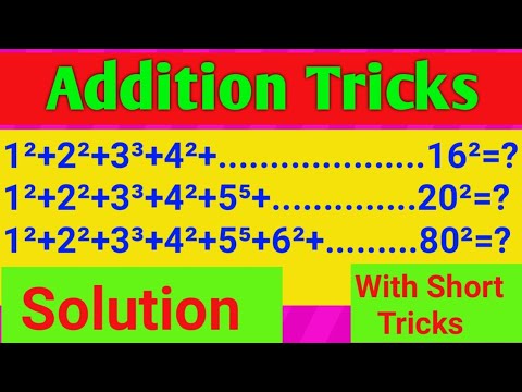 square sum of consecutive natural number।। addition tricks।।square Sum ...