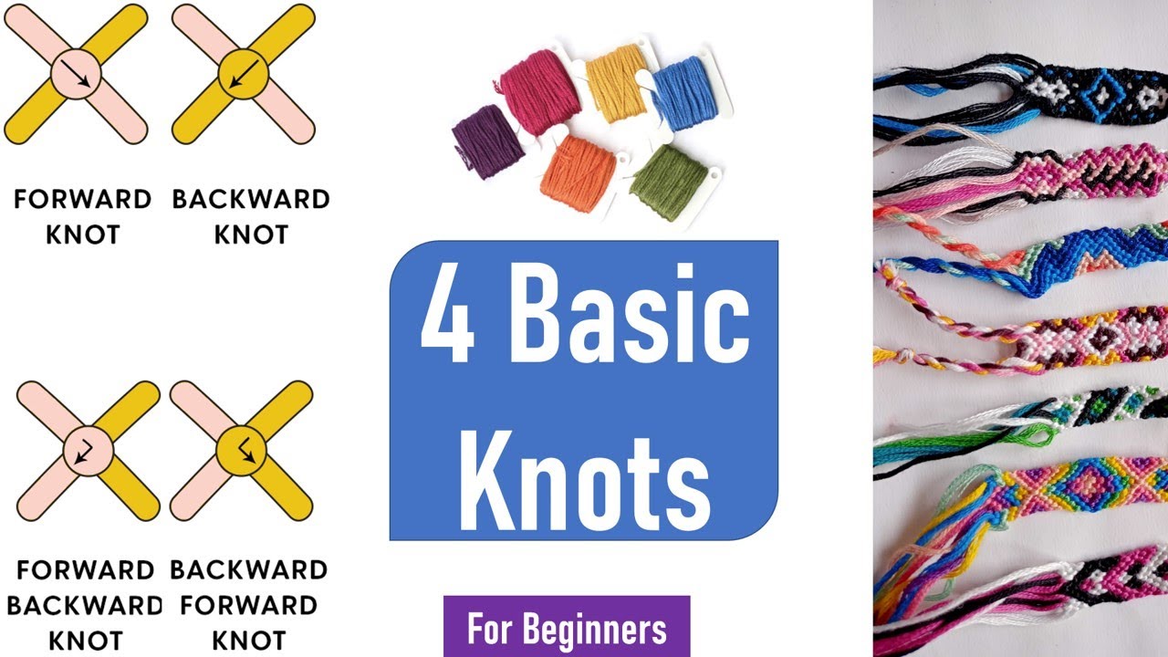 Four Basic Knots tutorial, Fundamental basic knots tutorial, Essential ...