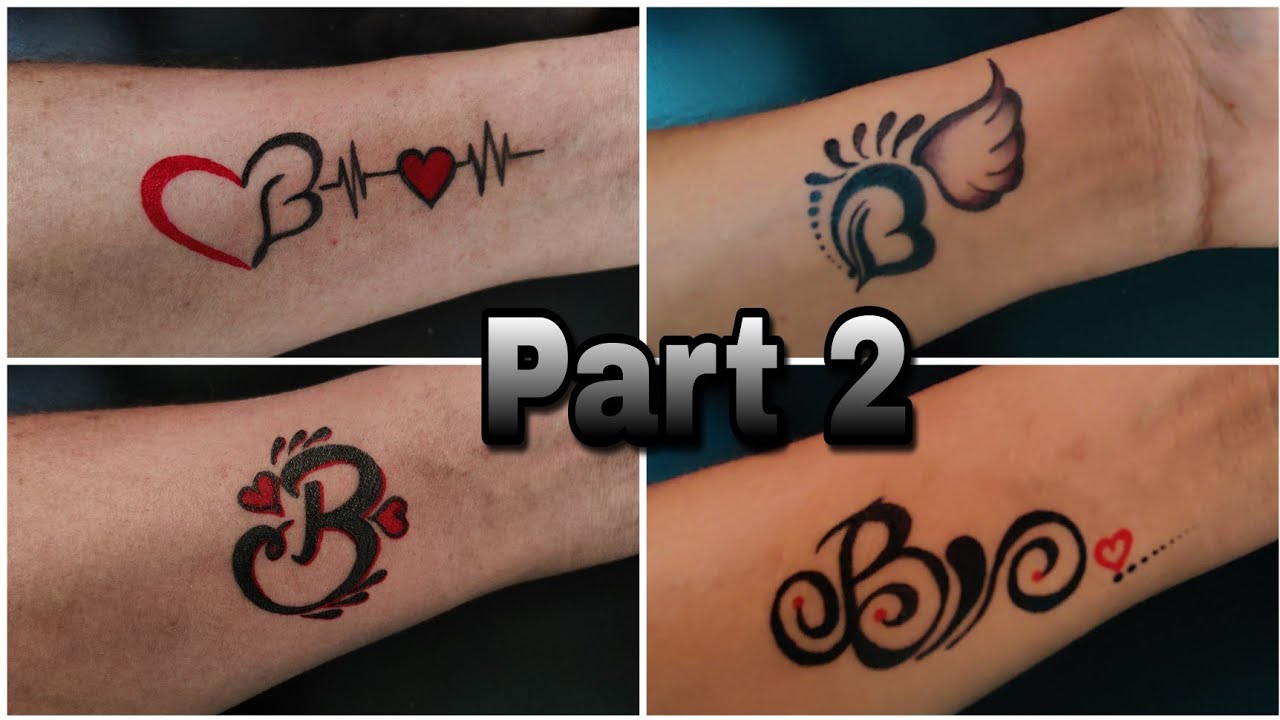 B Letter Tattoo comment your name for making unique girl boy B Tattoo 2 ...