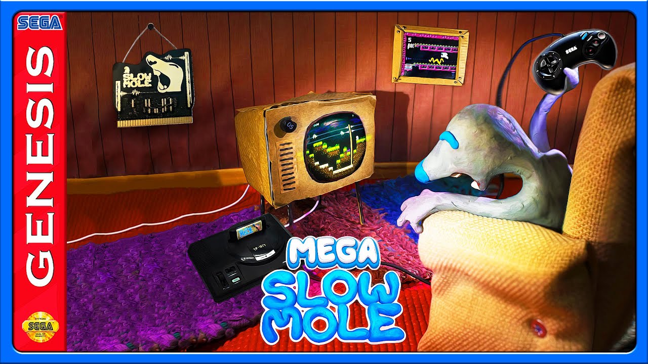 Mega Slow Mole (2023) New Game for Sega Genesis / Mega Drive [DEMO] Let ...