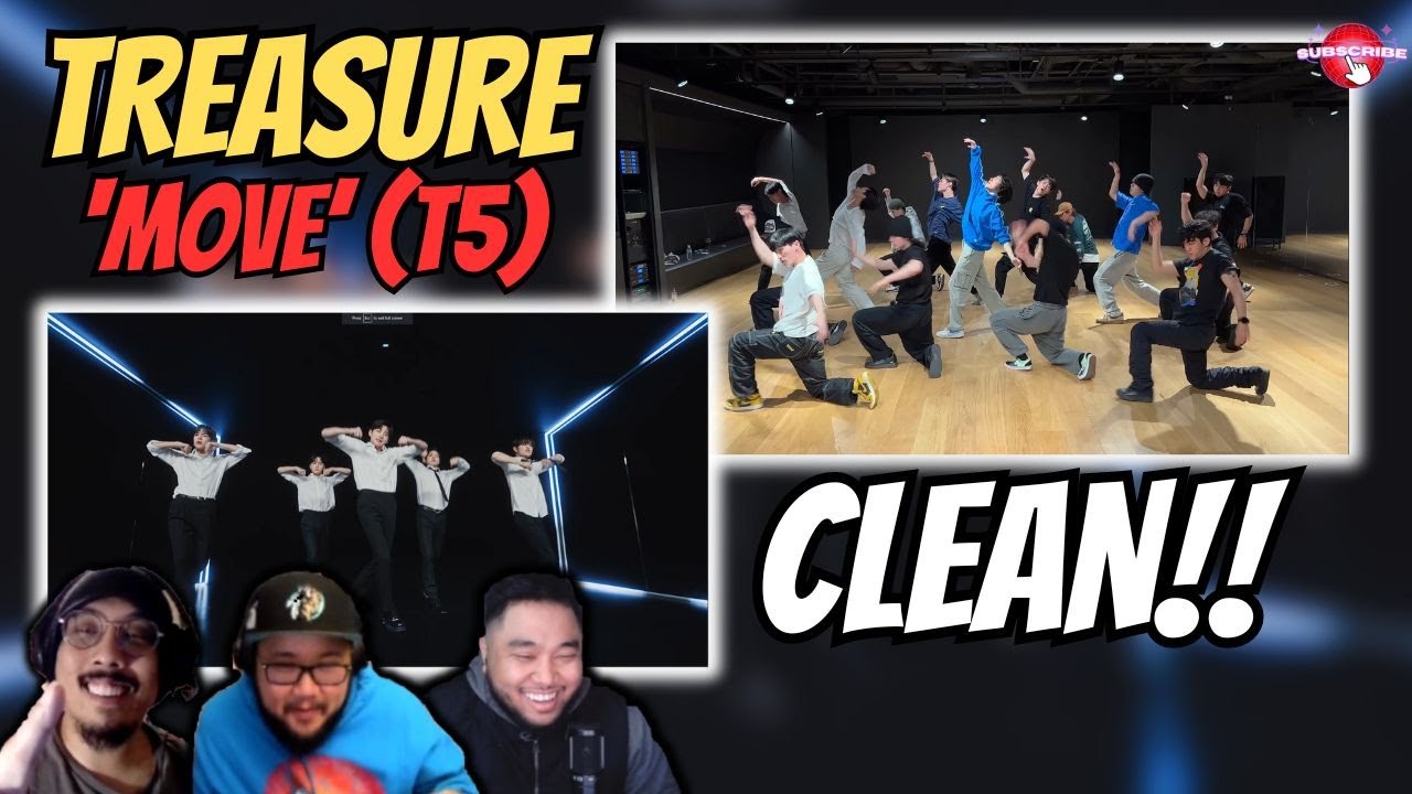 TREASURE - 'MOVE (T5)' M/V & PRACTICE - REACTION - THEY'RE SO CLEAN ...