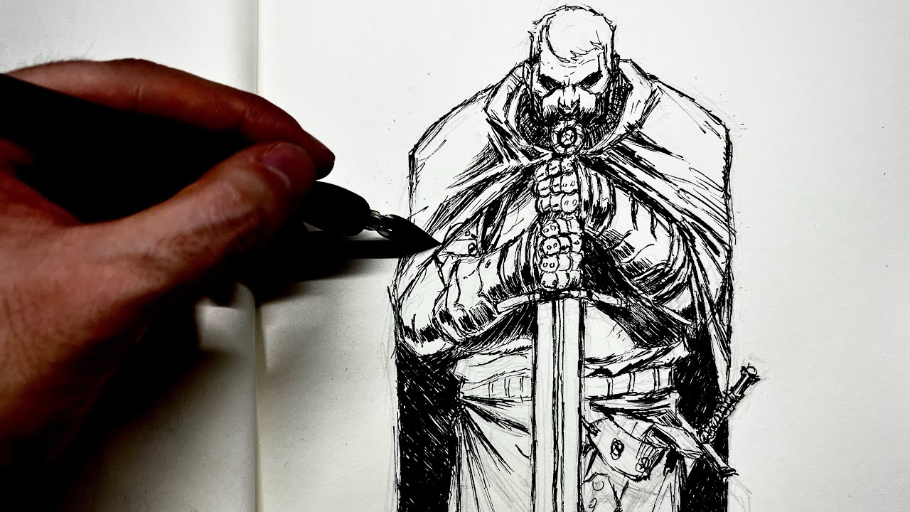 How to Draw a Knight Taking an Oath | Time Lapse - YouTube