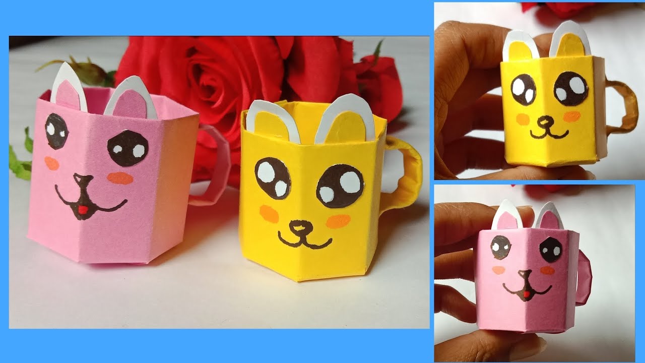 Easy paper craft/ Paper mugs/ paper cups/easy DIY - YouTube