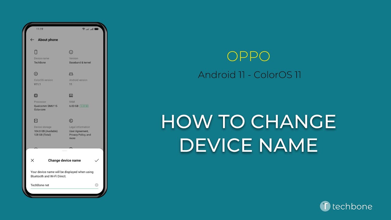 How to Change Device name - Oppo [Android 11 - ColorOS 11] - YouTube