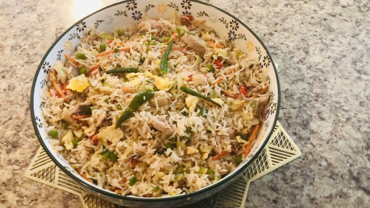 Restaurant Style Fried Rice | Chicken Fried rice | Easy Chinese Fried ...