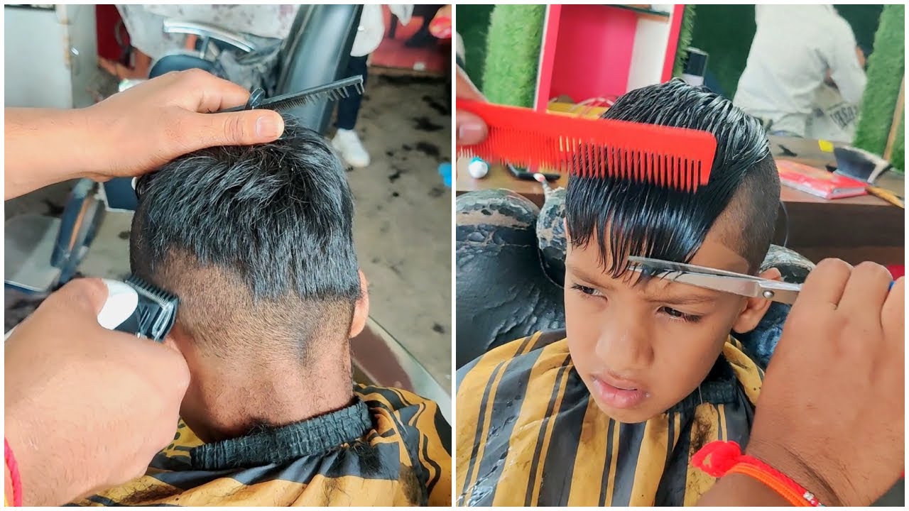 Cute Boy Two Side Slope Cut Haircuts Hairstyle Tutorial - YouTube
